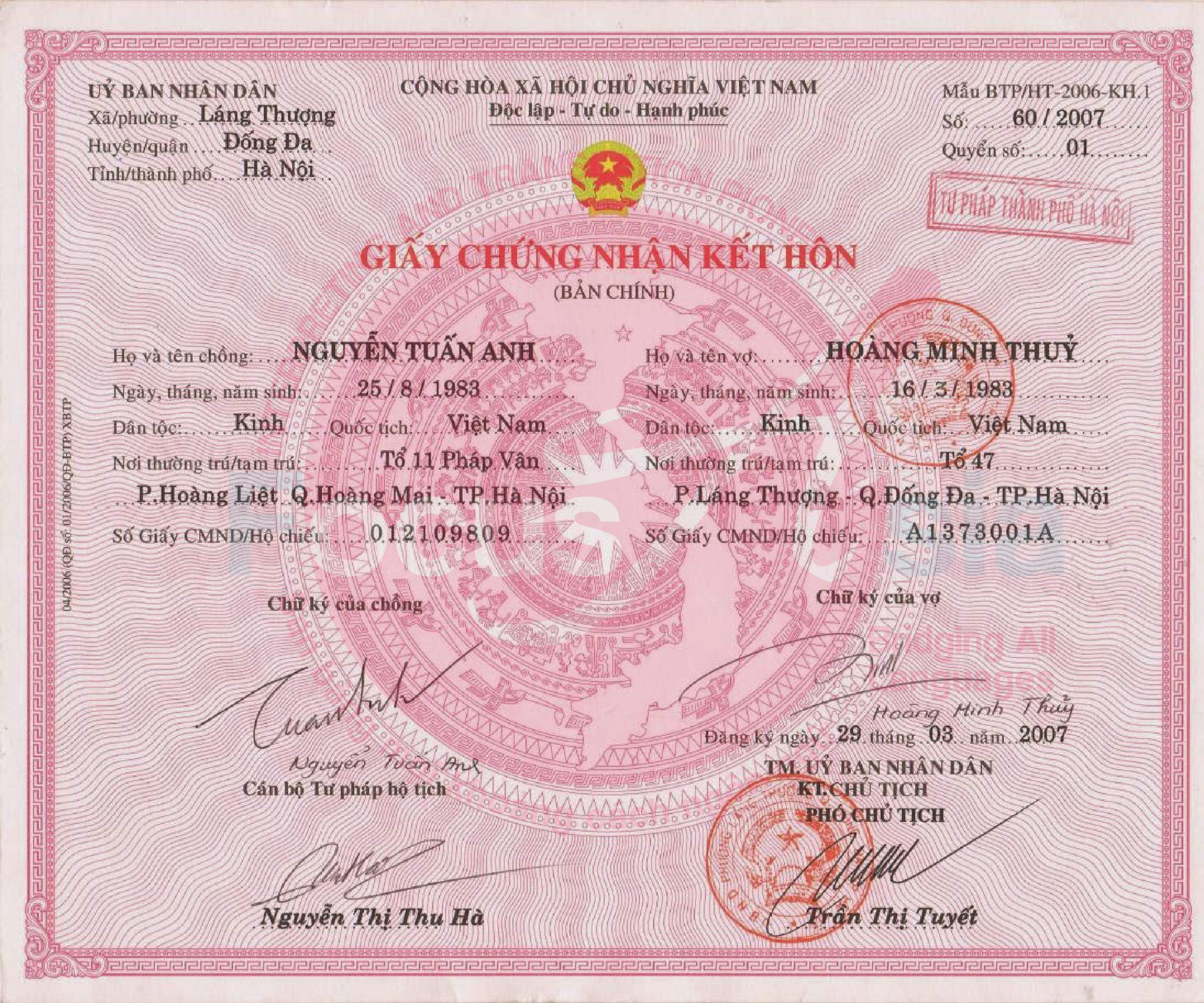 Notarized True Copy of Marriage Certificate - Focus Asia Translation ...