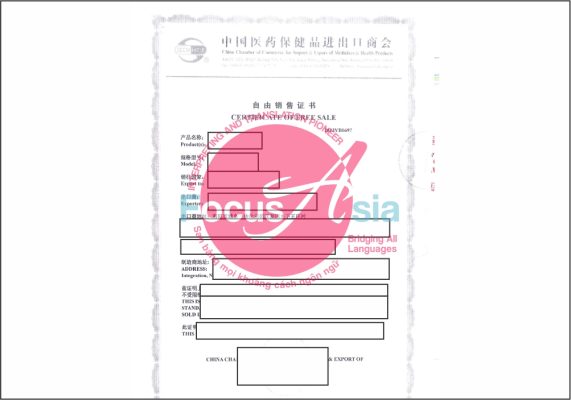 Certified true copy of Chinese documents - Focus Asia Translation and Interpretation in Vietnam